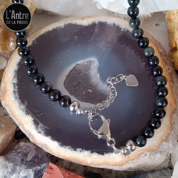 Réalisation d'un Collier Ras de Cou en Obsidienne Noire Grade 3A Boule ...