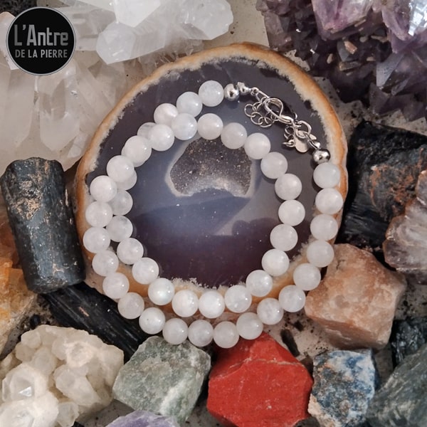 Nouvelle Réalisation d'un Collier Ras de Cou en Pierre de Lune Arc en ...